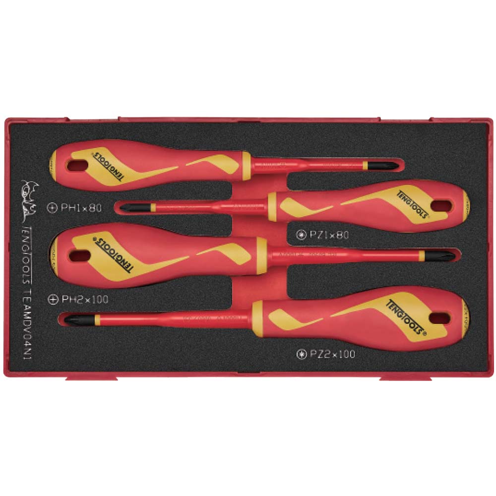Teng 4pc Screwdriver Set Insulated Flat – Engineers Collective
