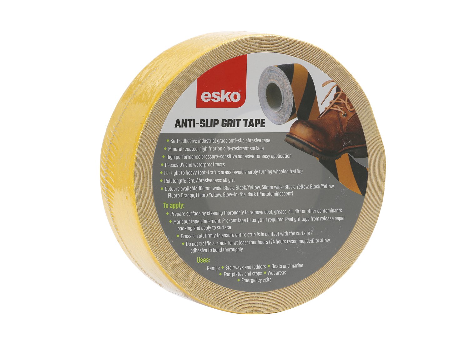 Esko Grit Tape, Fluoro Yellow, 50mm X 18M – Engineers Collective