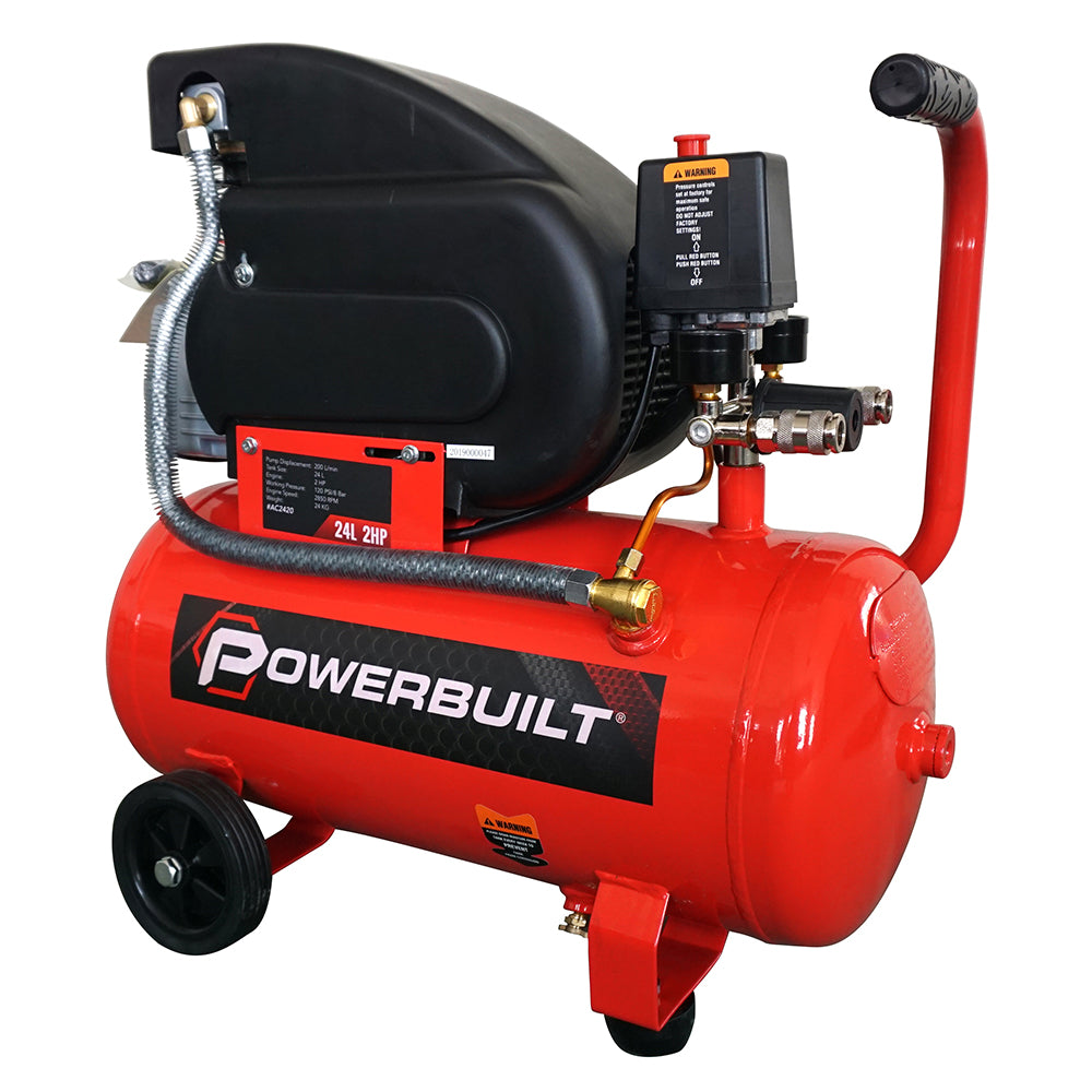 Powerbuilt Air Compressor 24L 2Hp Direct Drive – Engineers Collective