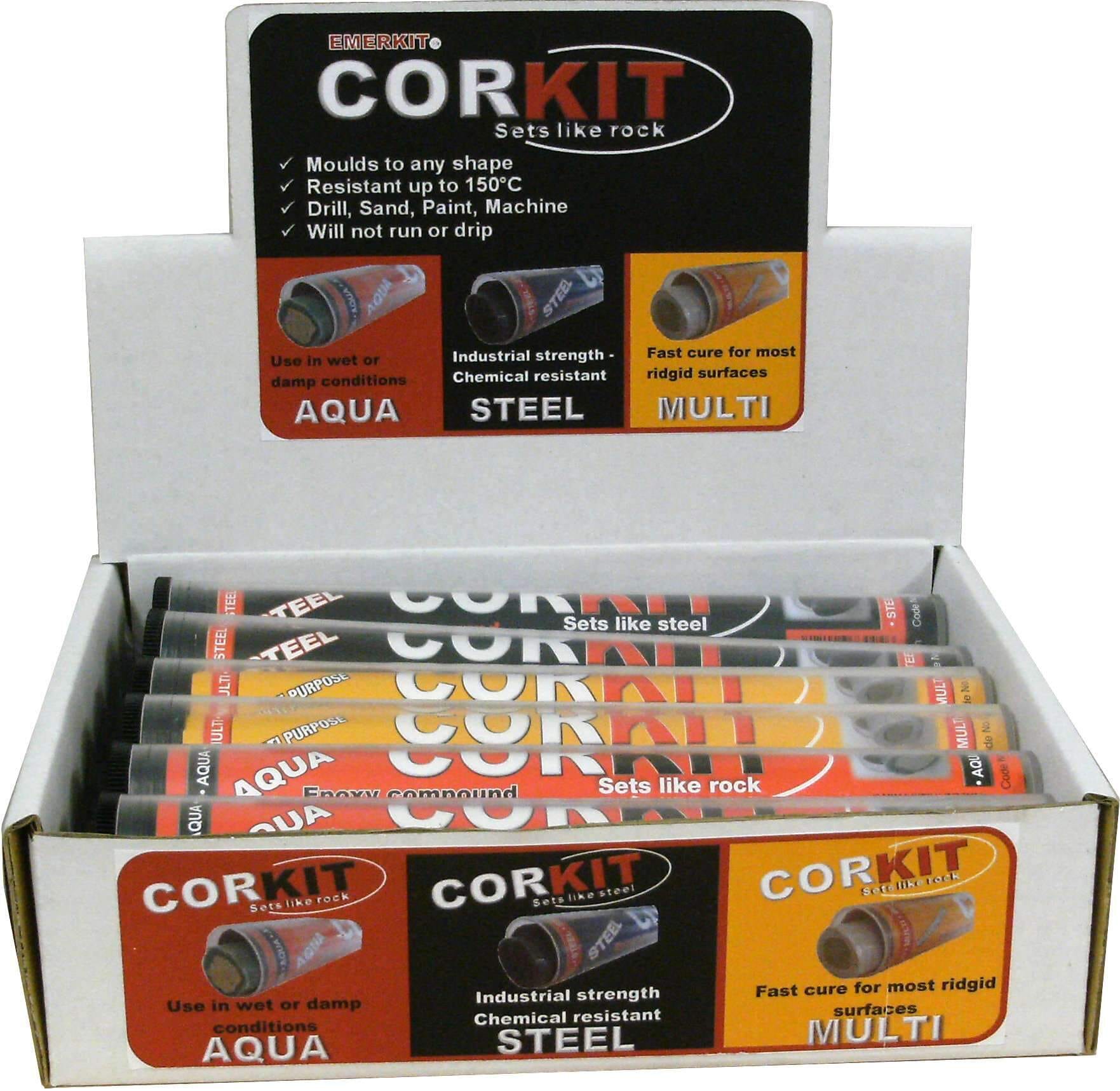Emerkit Corkit Epoxy Putty - Display Box Assorted (4 Of Each Type) 12P ...