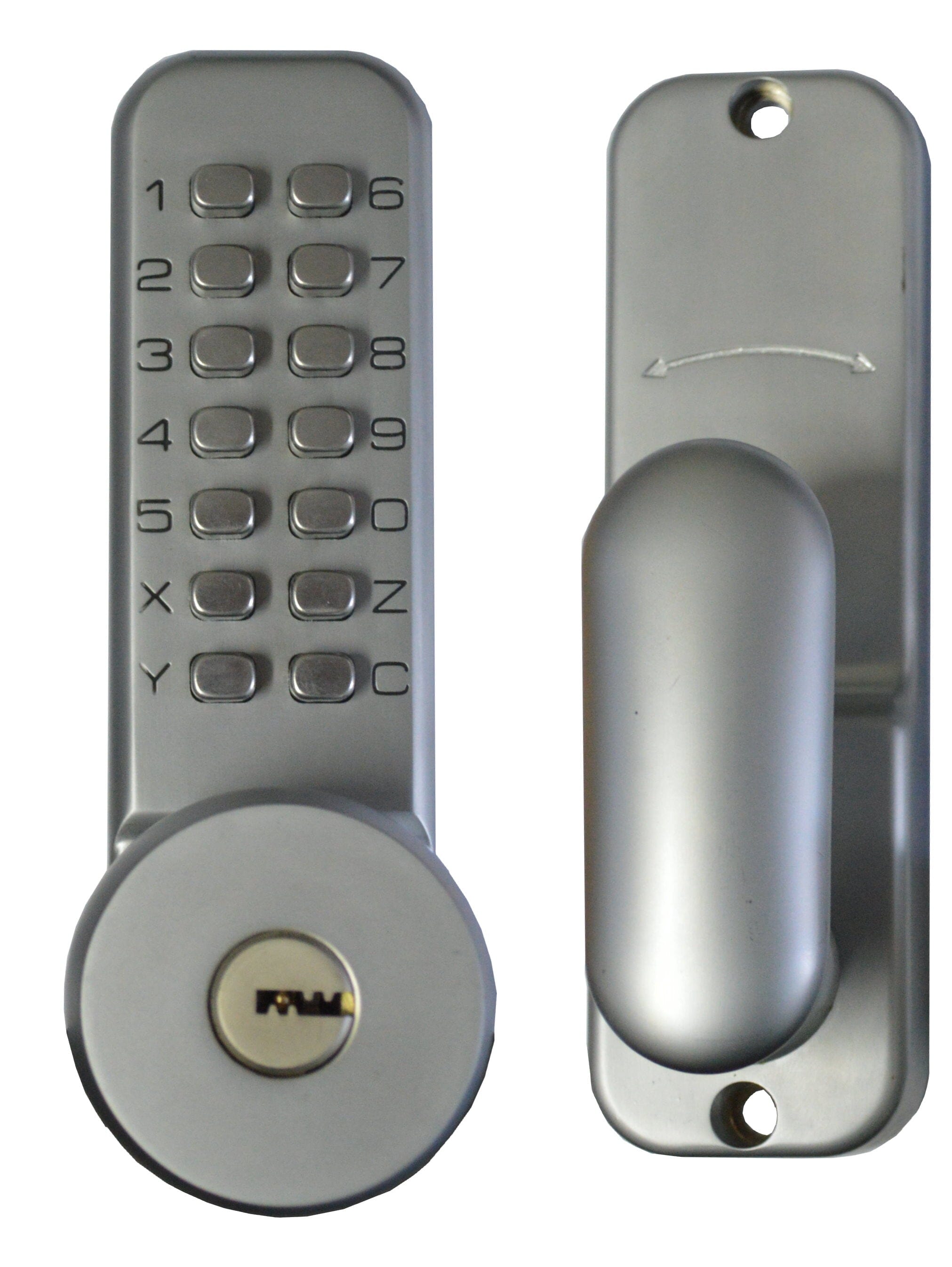 Xcel Digital Entrance Lock with Key Overide Satin Chrome – Engineers ...