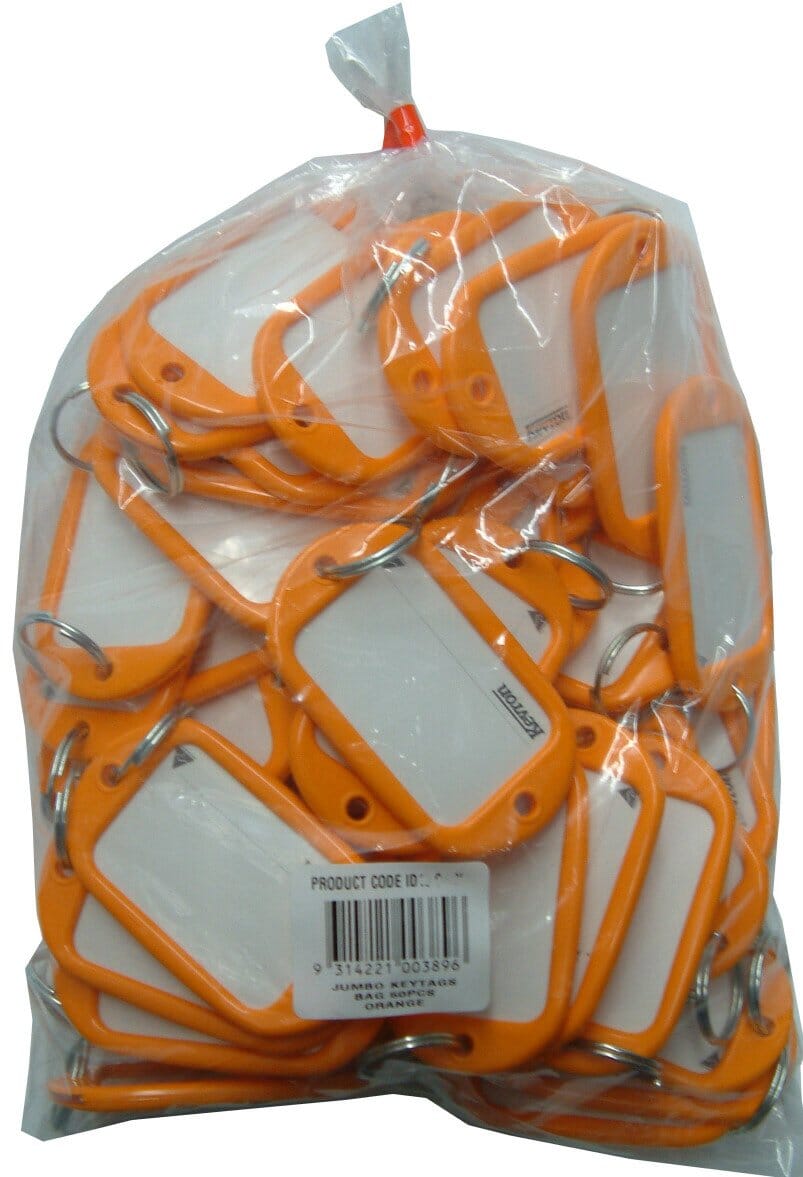 Kevron Key Tag "Jumbo" 50-pce Bag Orange – Engineers Collective