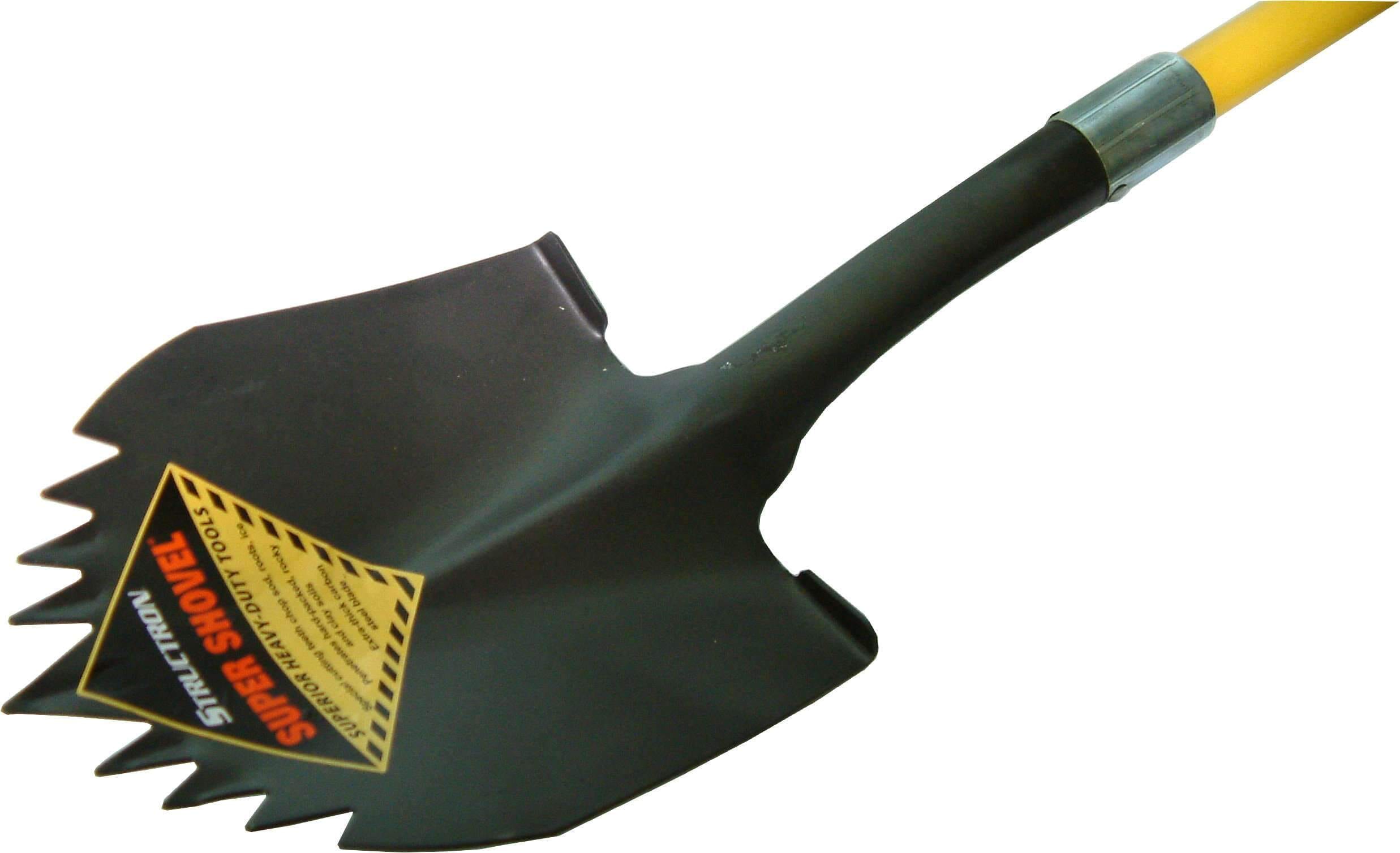 Structron Super Shovel Long Fibreglass Handle with Cutting Teeth Blade ...