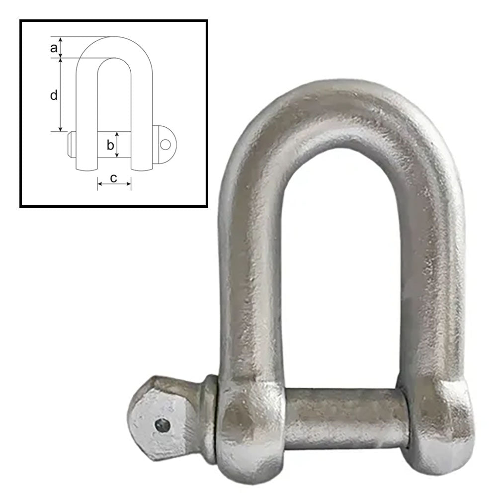 ITM Dee Shackle, Commercial Galvanised, 16mm Body – Engineers Collective