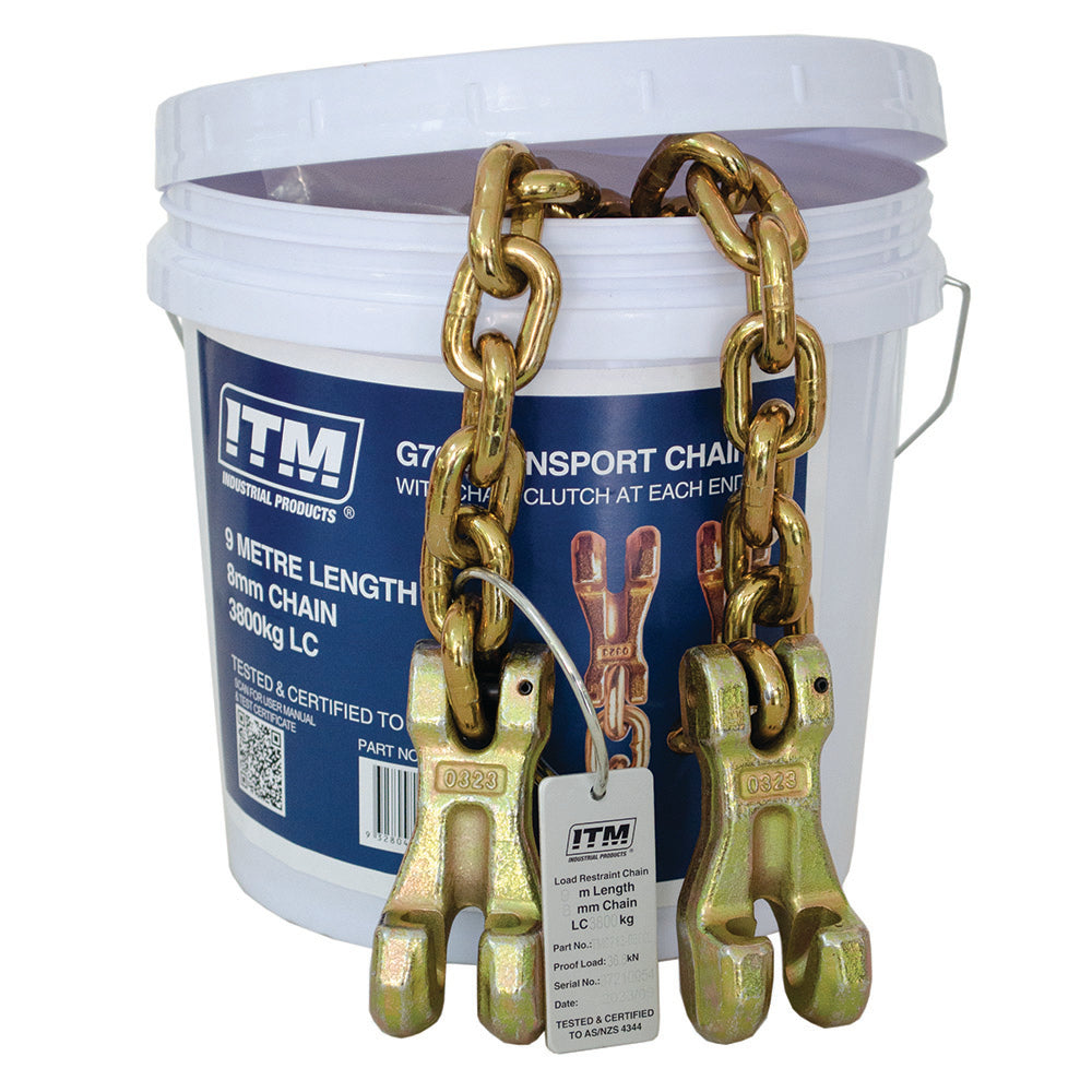 ITM G70 Transport Chain - 3.8 Ton Lashing Cap. - 9M Length – Engineers ...