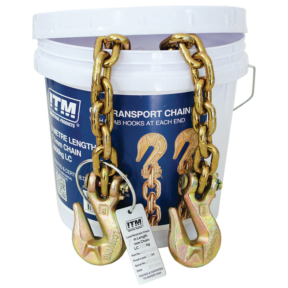 ITM G70 Transport Chain - 3 Ton Lashing Cap. - 6M Length – Engineers ...