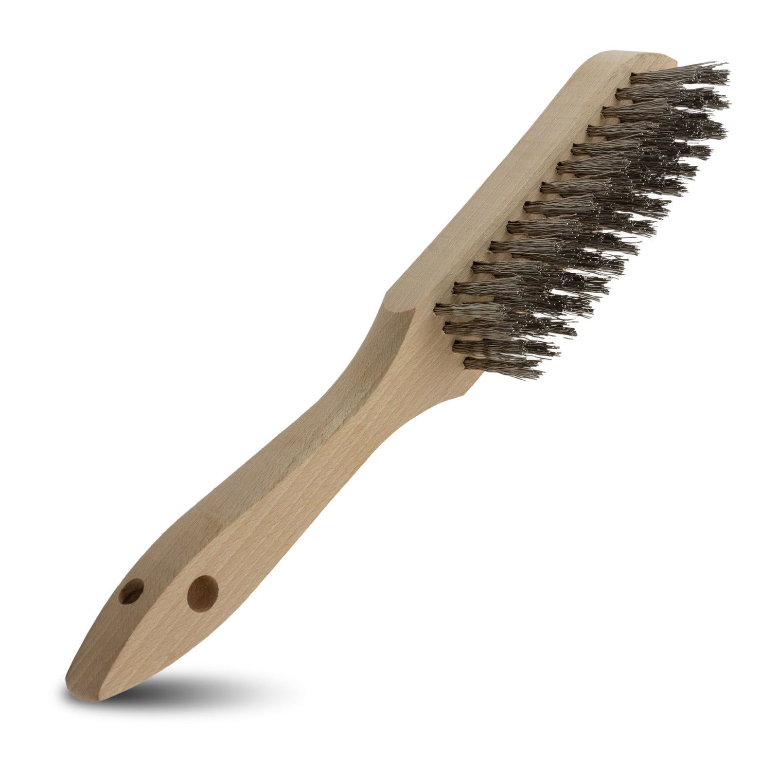 Wooden Handle Mild Steel Wire Brush – Engineers Collective