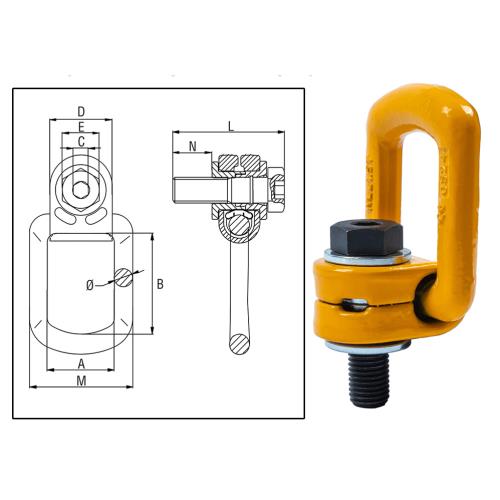 ITM G80 Lifting Point-Mega Eye Bolt-M30-7 T – Engineers Collective