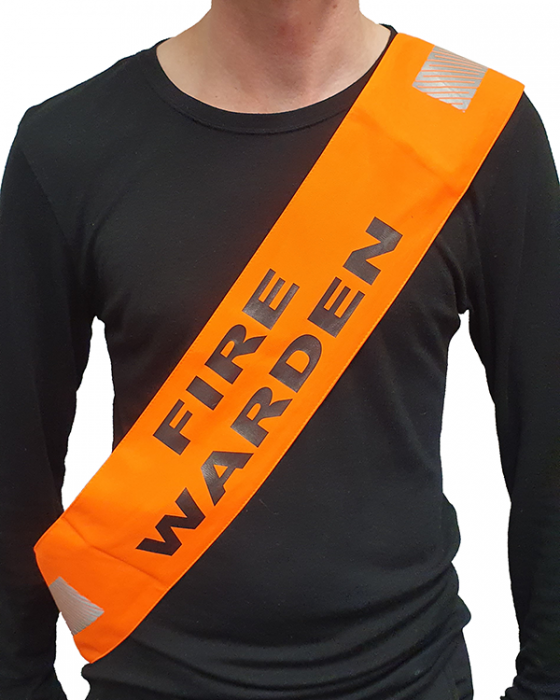 Fire Warden Sash with Velcro - Hi Vis Orange – Engineers Collective
