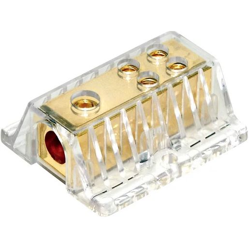 Distribution Block 4ga In, 4/8ga Out, 4 Way – Engineers Collective