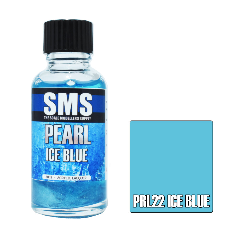 Airbrush Paint 30ml Pearl Ice Blue Acrylic Lacquer Scale Modellers Sup ...